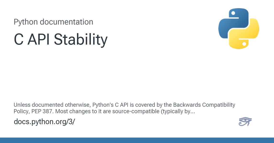 C API Stability — Python 3.13.7 documentation
