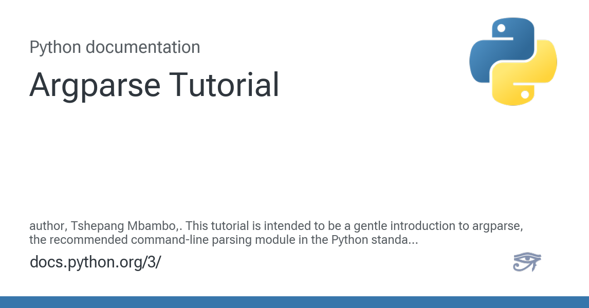 Argparse Tutorial — Python 3.13.7 documentation