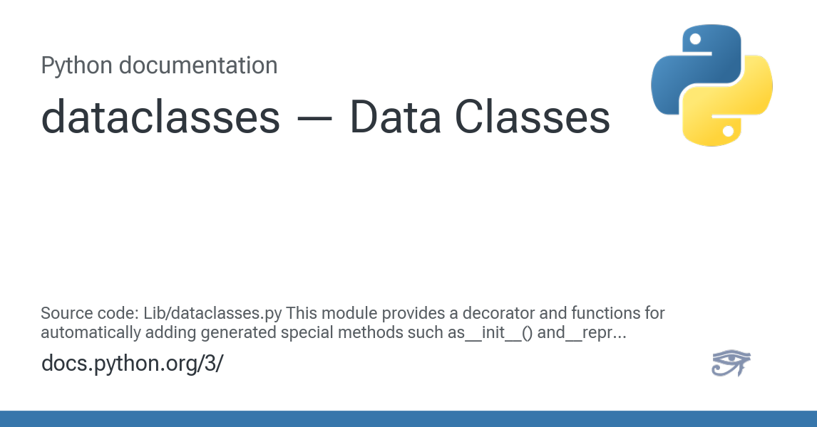 dataclasses — Data Classes — Python 3.13.7 documentation