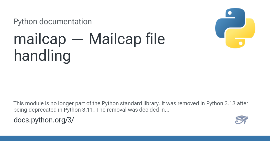mailcap — Mailcap file handling — Python 3.13.7 documentation