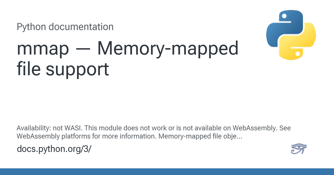 mmap — Memory-mapped file support — Python 3.13.7 documentation
