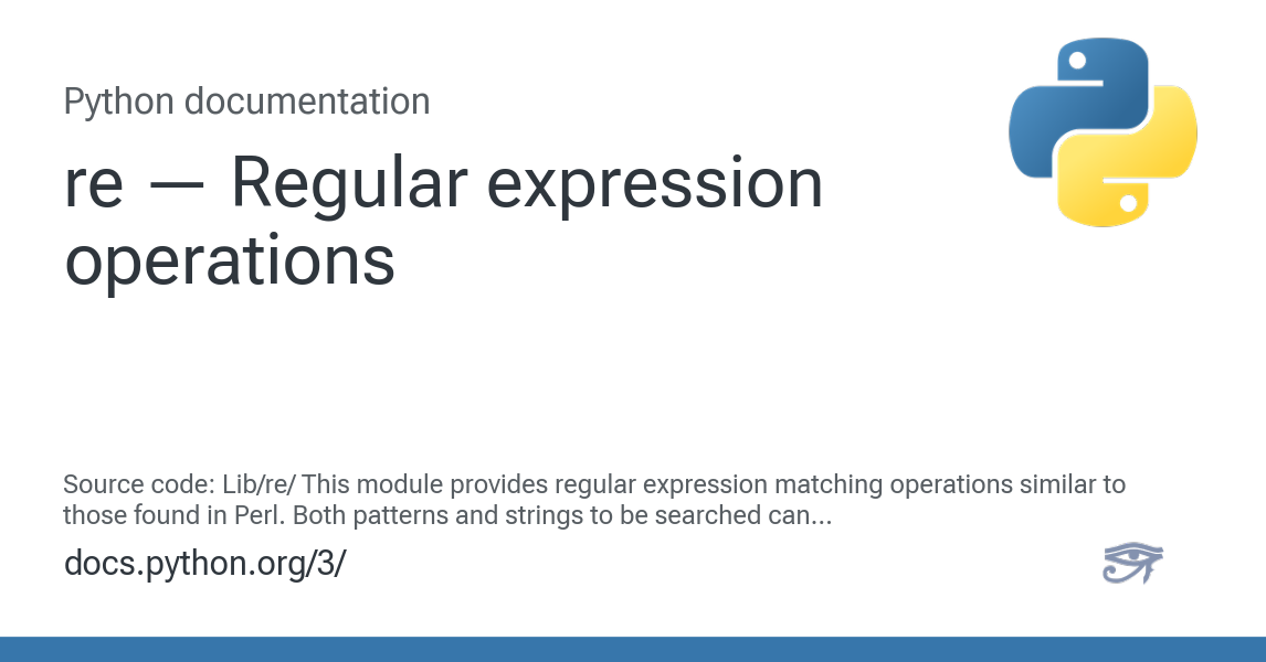re — Regular expression operations — Python 3.13.7 documentation