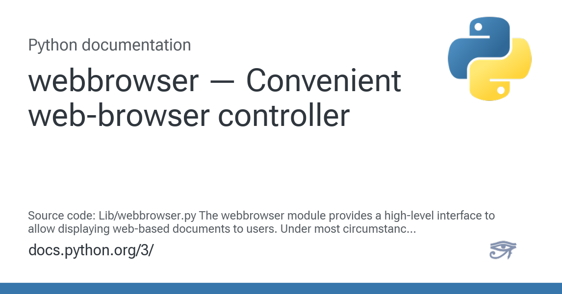 webbrowser — Convenient web-browser controller — Python 3.13.7 documentation