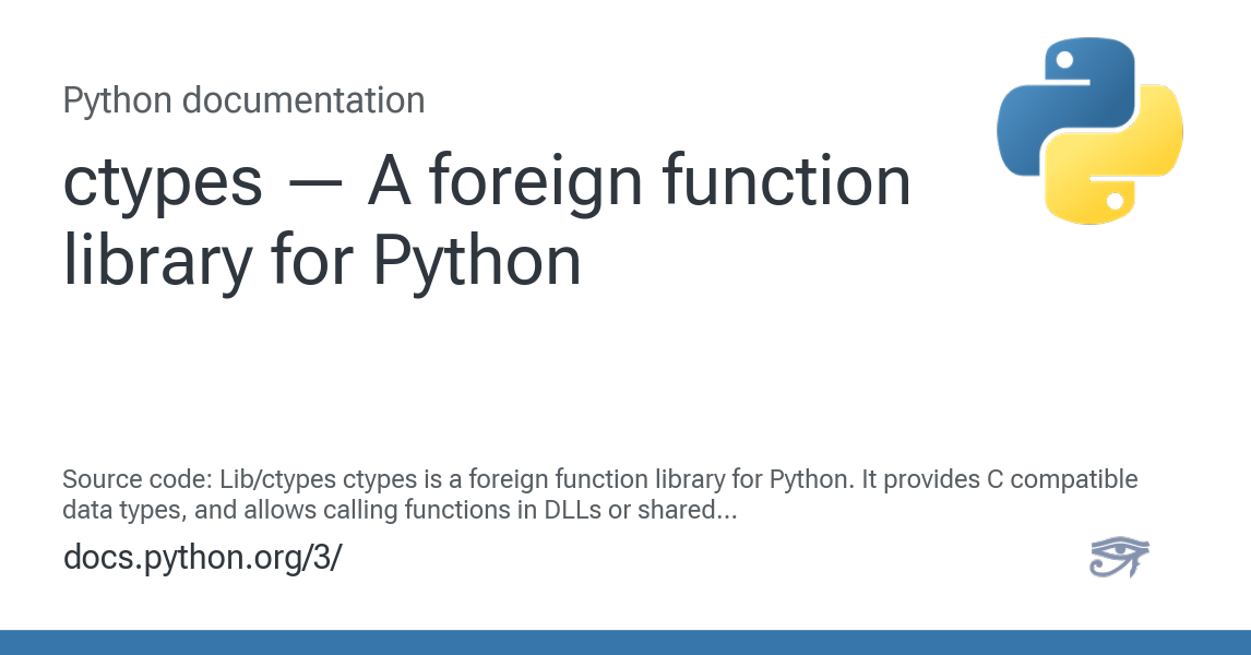 ctypes — A foreign function library for Python — Python 3.14.0 documentation