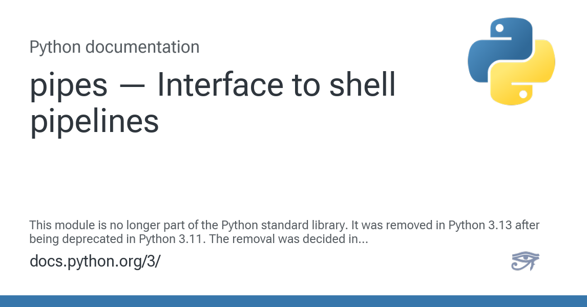 pipes — Interface to shell pipelines — Python 3.14.2 documentation