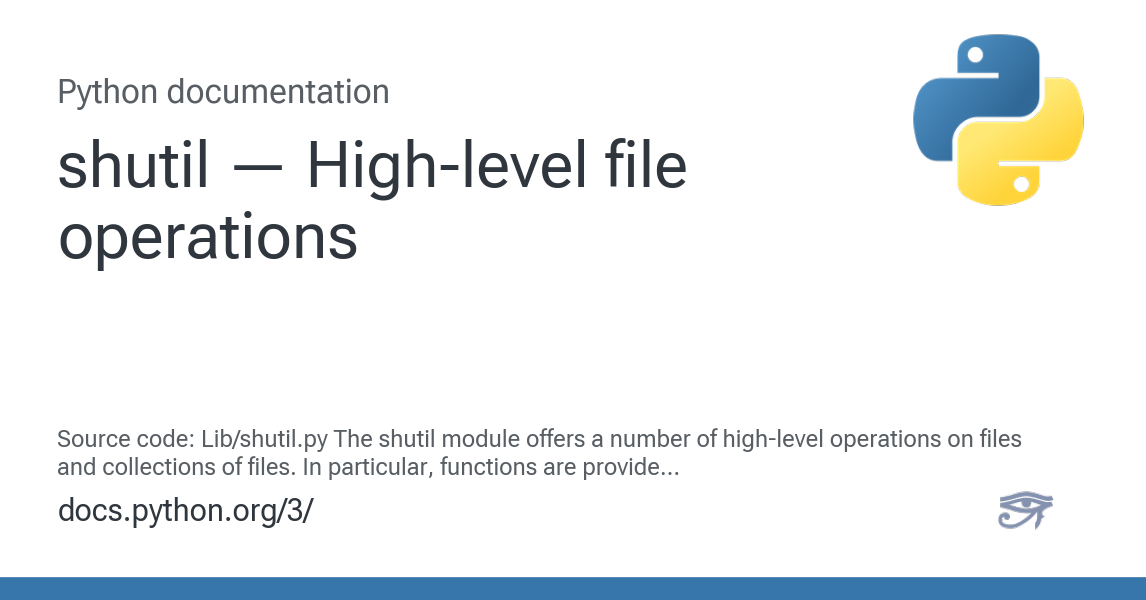 shutil — High-level file operations — Python 3.14.0 documentation