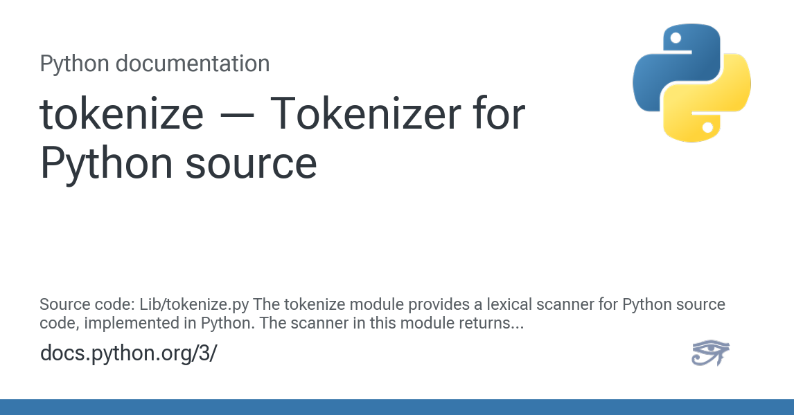 tokenize — Tokenizer for Python source — Python 3.14.3 documentation