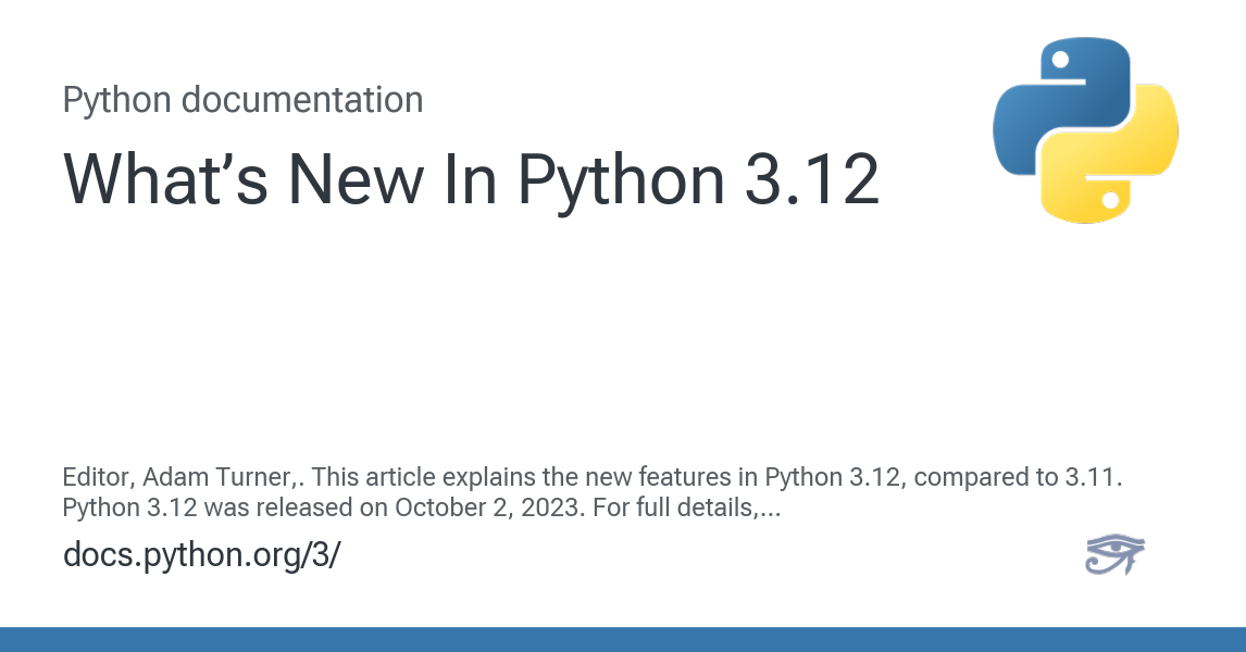 What’s New In Python 3.12 — Python 3.14.0 documentation